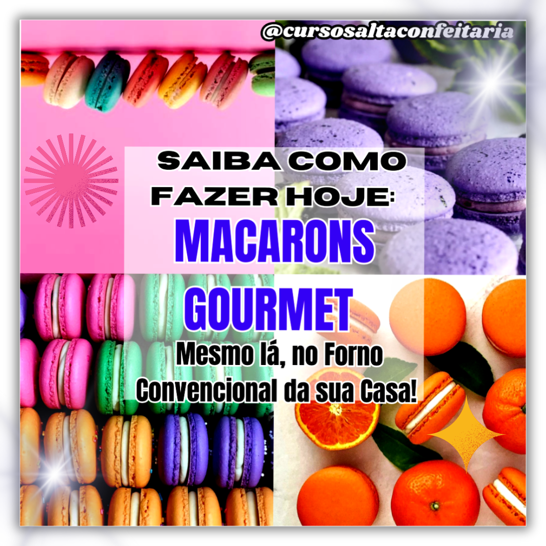 Curso Completo de Macarons Perfeitos + Bônus Curso Completo Cannoli (CURSOS EM VIDEO AULAS)