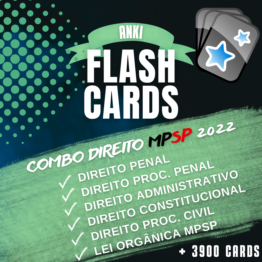 COMBO FLASHCARDS DIREITO MPSP 2022 - Filipe Santos | Hotmart