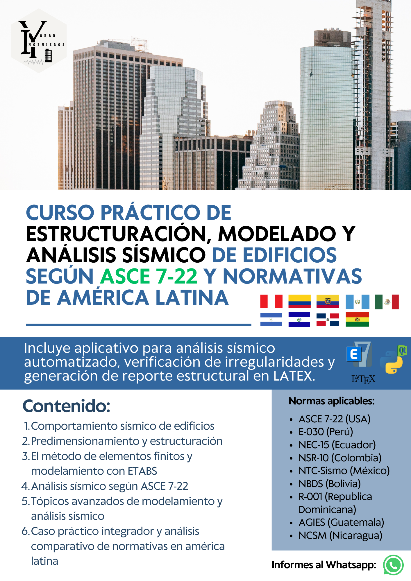 Curso practico de estructuración, modelado y Análisis Sísmico de edificios según ASCE 7-22 y ...
