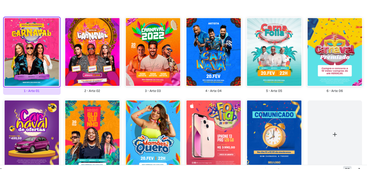 Pack de 11 Artes Editáveis no Canva para o CARNAVAL! - Jandson Silv...