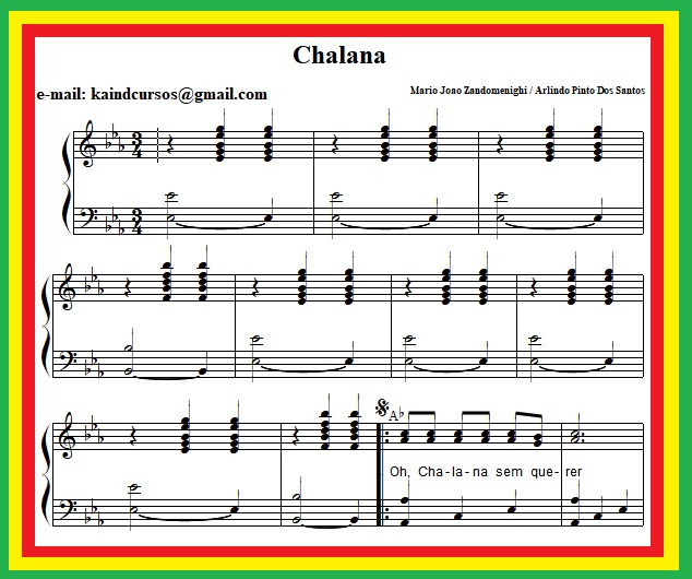 Chalana 1ª e 2ª voz em E - Mi Maior