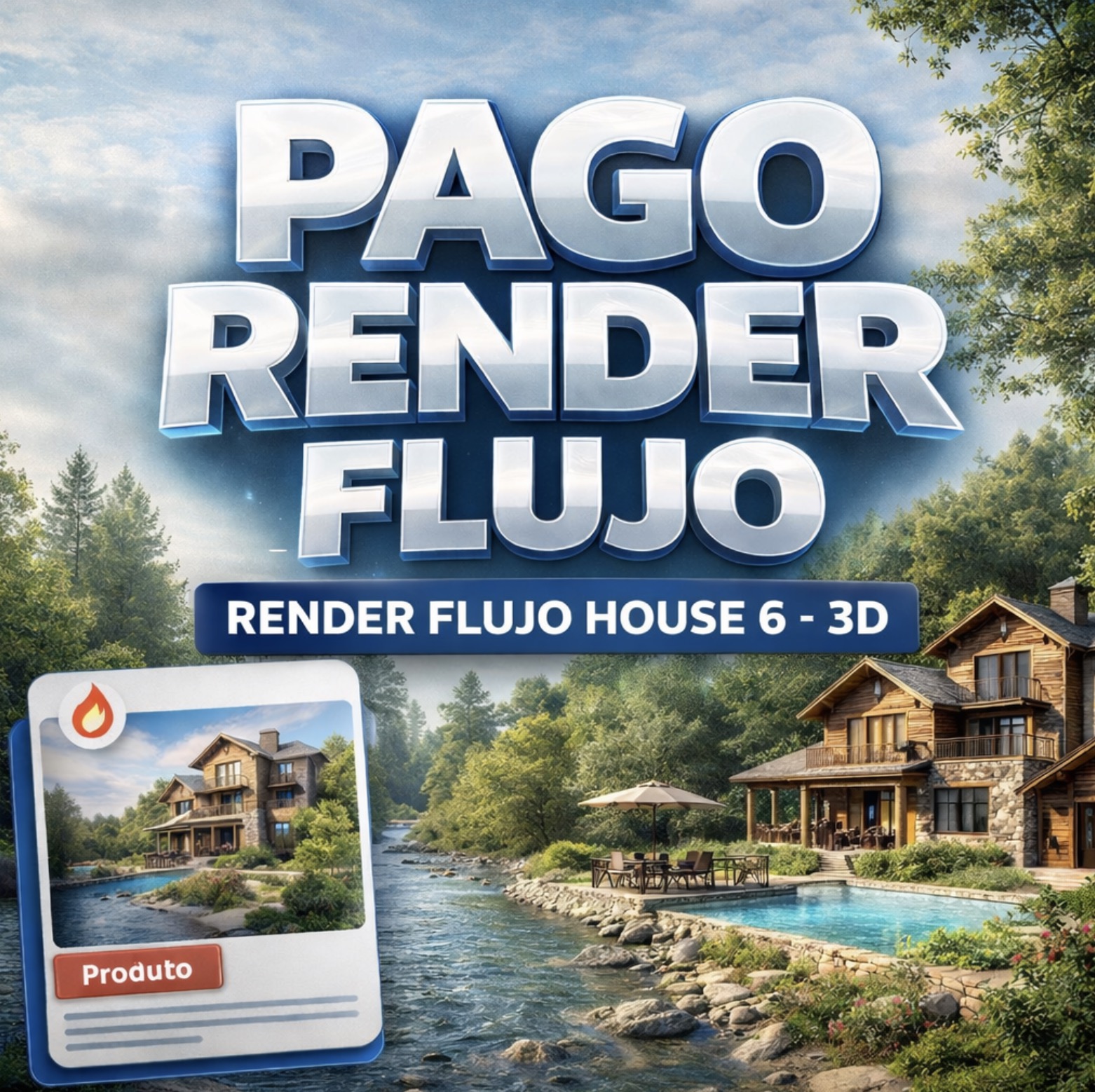 RENDER FLUJO HOUSE 6 - 3D - YH WEB | Hotmart