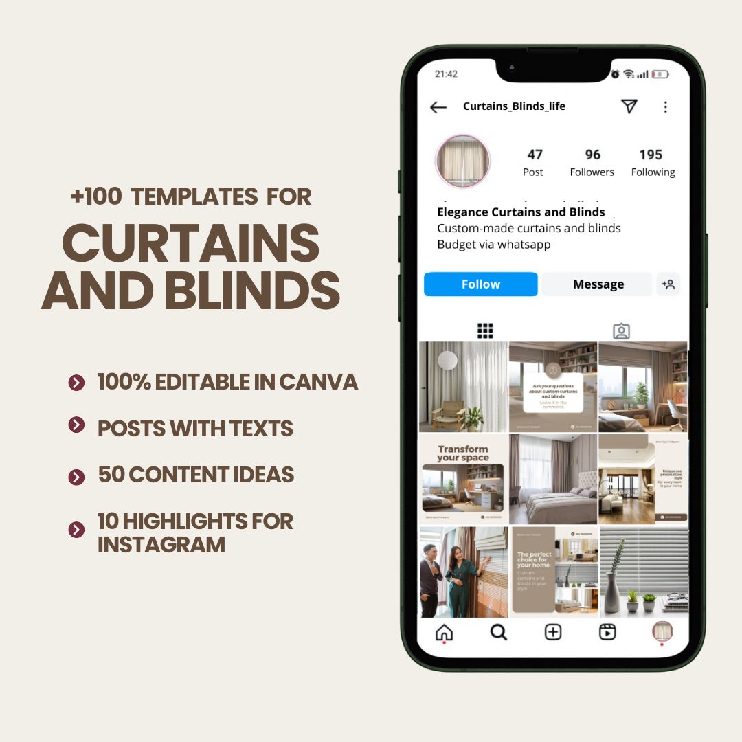Canva Pack for Curtains and Blinds