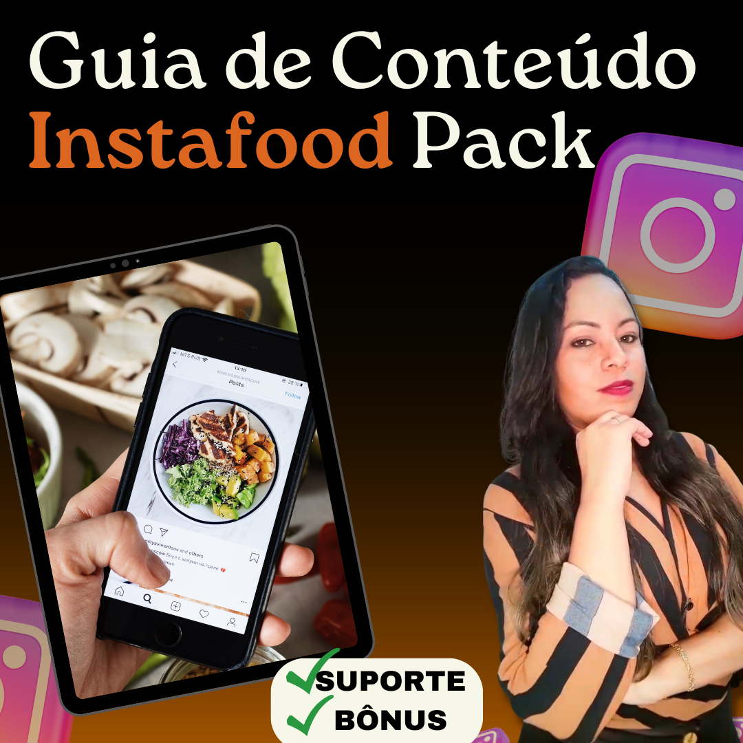 Guia de Conteúdo InstaFood Pack - Clécia Ribeiro | Hotmart