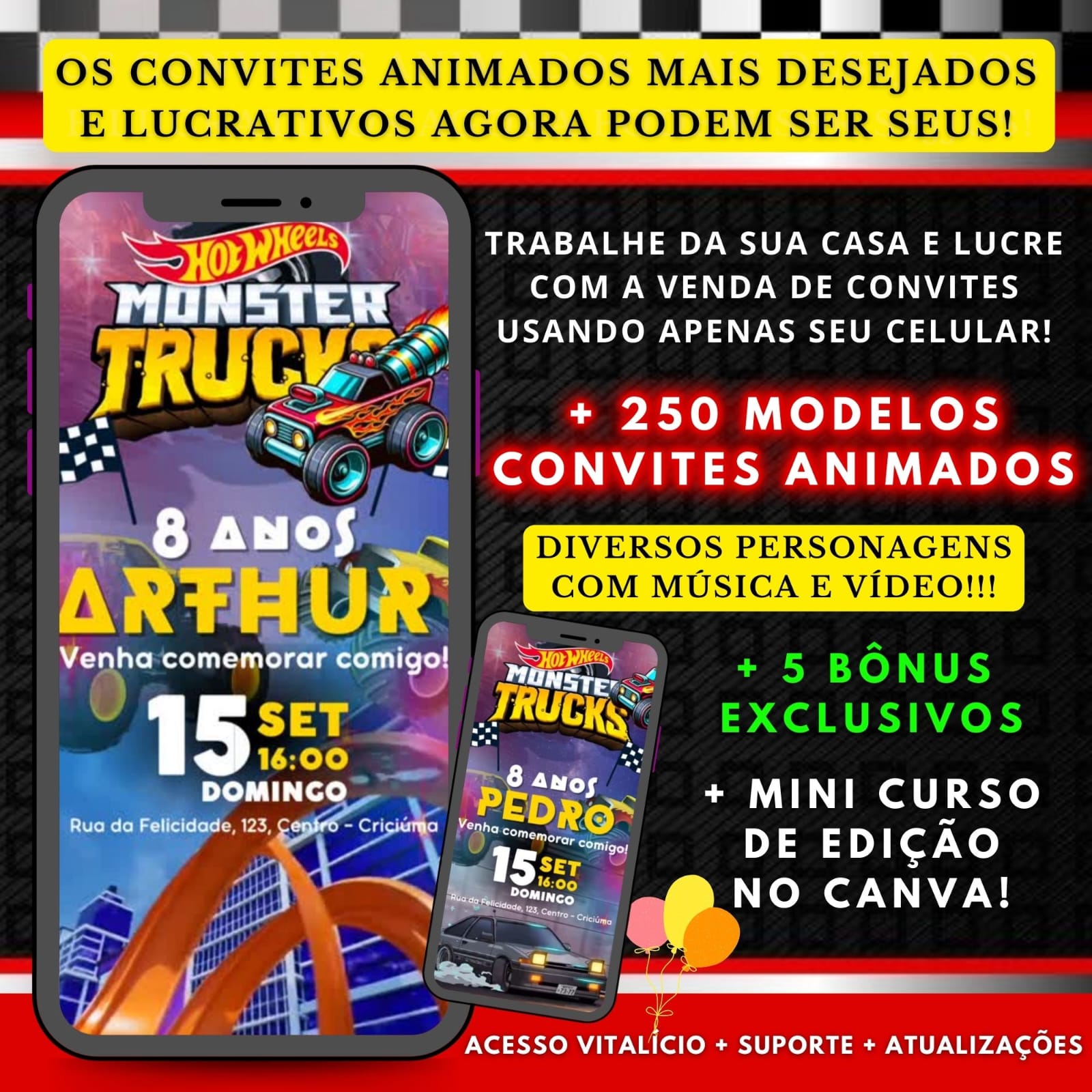 CONVITES ANIMADOS LUCRATIVOS