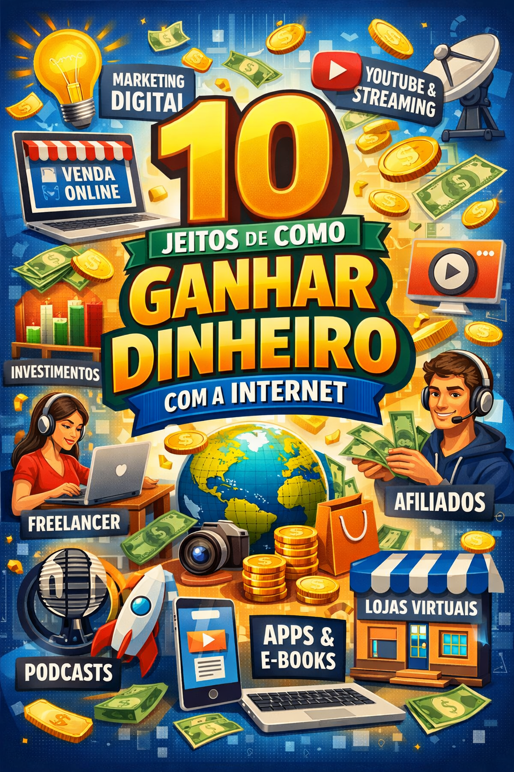 10 formas de como ganhar dinheiro com a internet - Petherson Cleud...