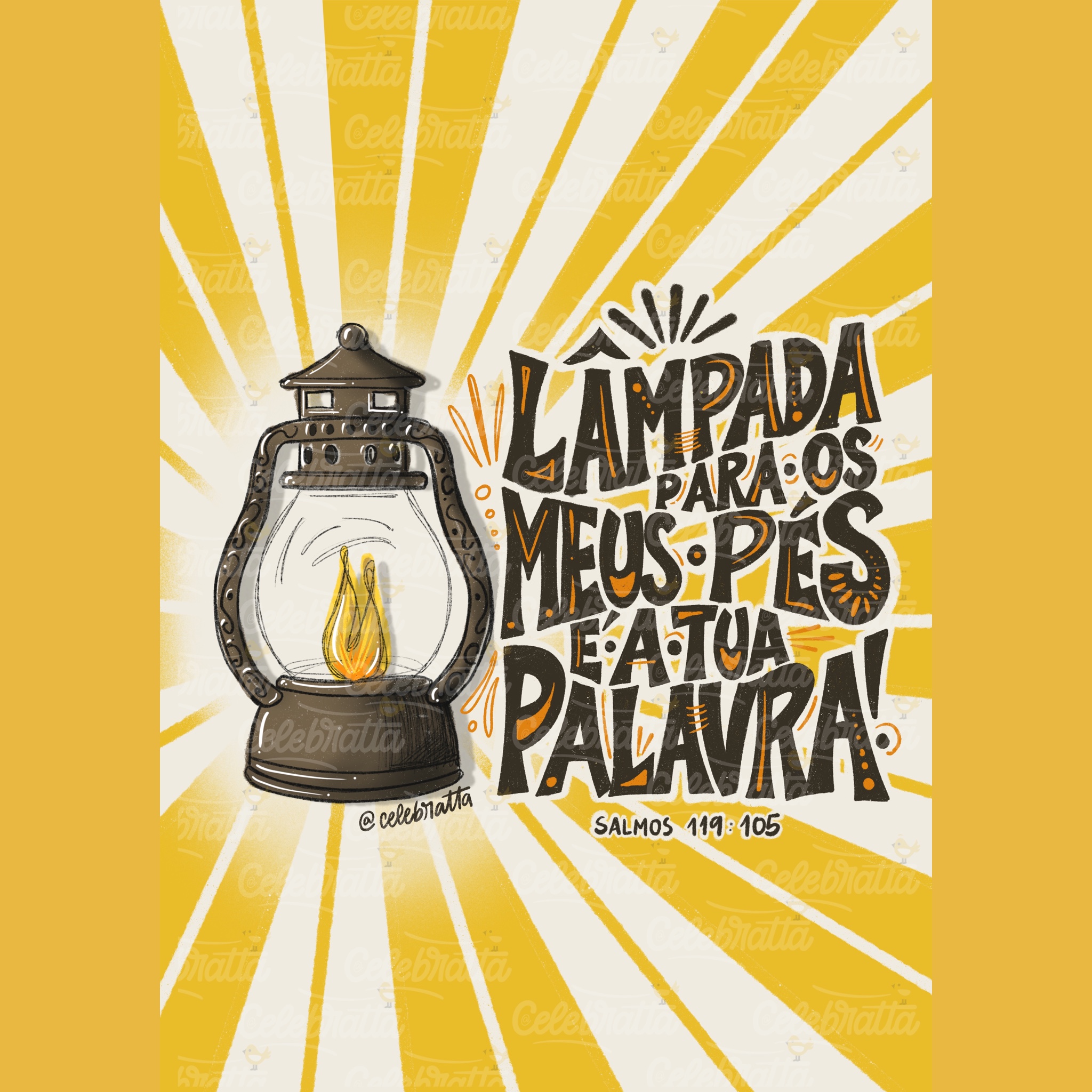 Arte digital Lâmpada para meus pés - Celebratta | Hotmart