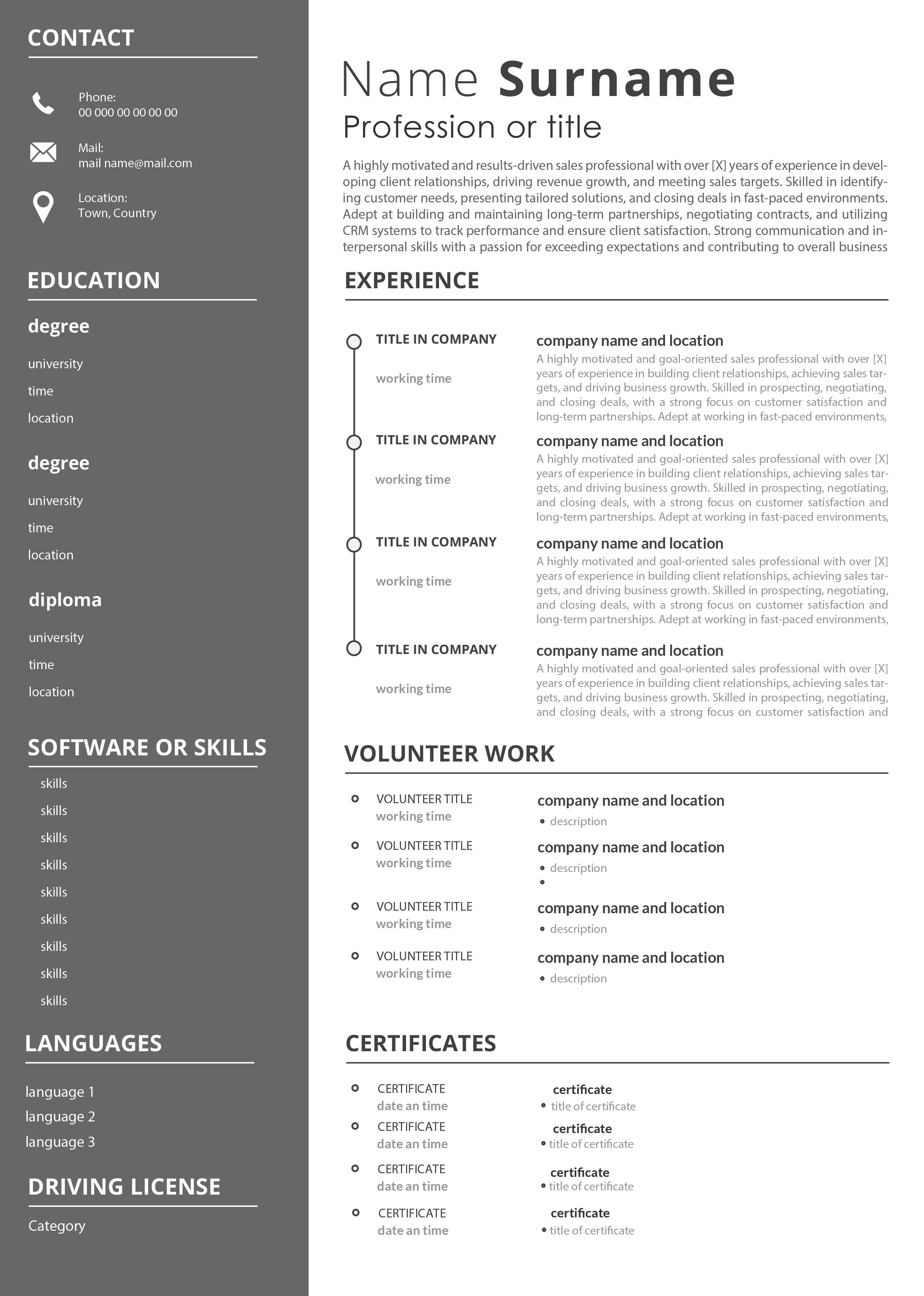 Professional CV Template - Clean and Modern Design - Mohamad Al Hus...