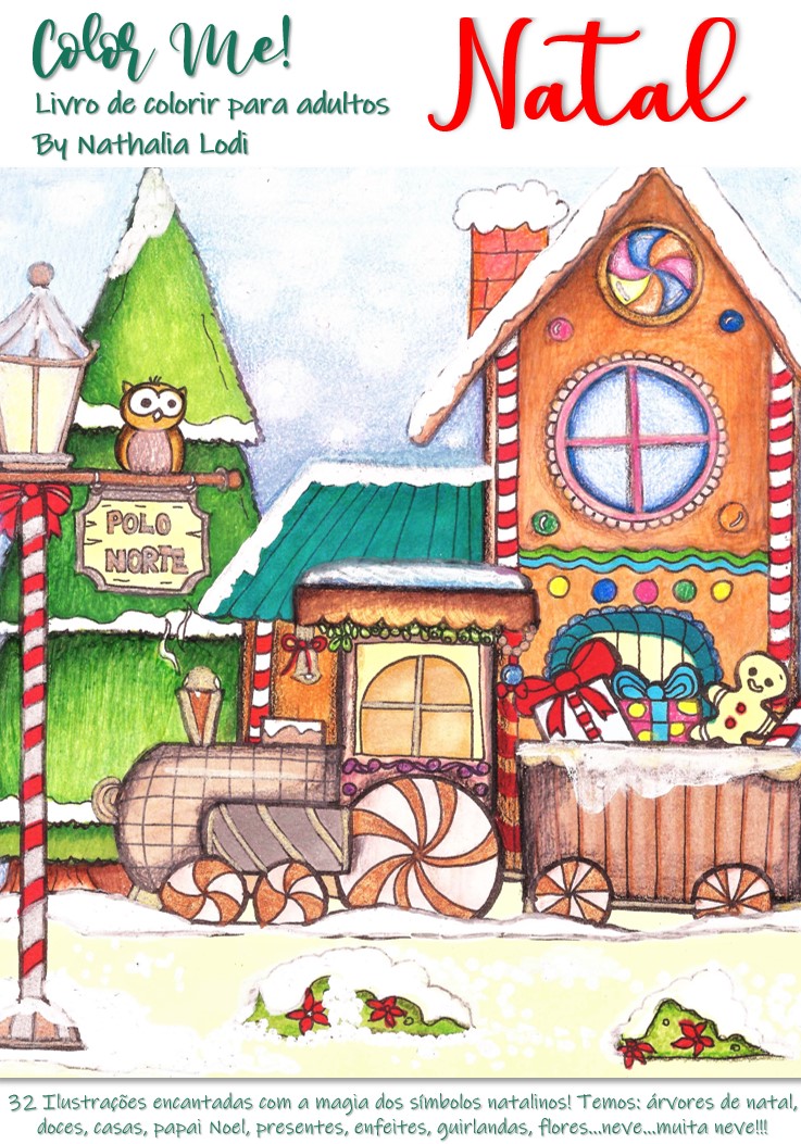 Color Me Natal - Livro de colorir npor Nathalia Lodi - Nathalia Aba...