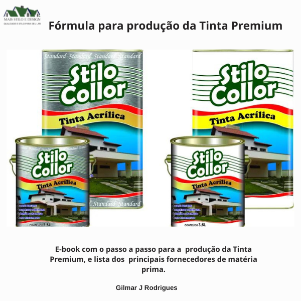 Fórmula para produção da Tinta Premium - Gilmar Januario Rodrigues ...