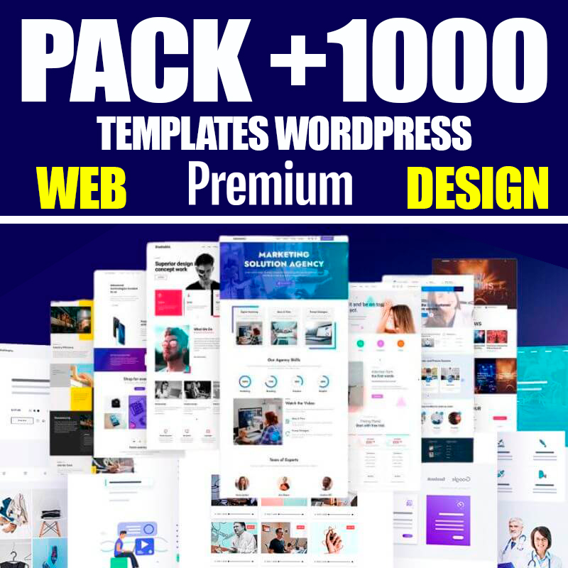 Pack do Web Designer +1000 Mil Templates WP Profissionais 🚀 - TAPE...