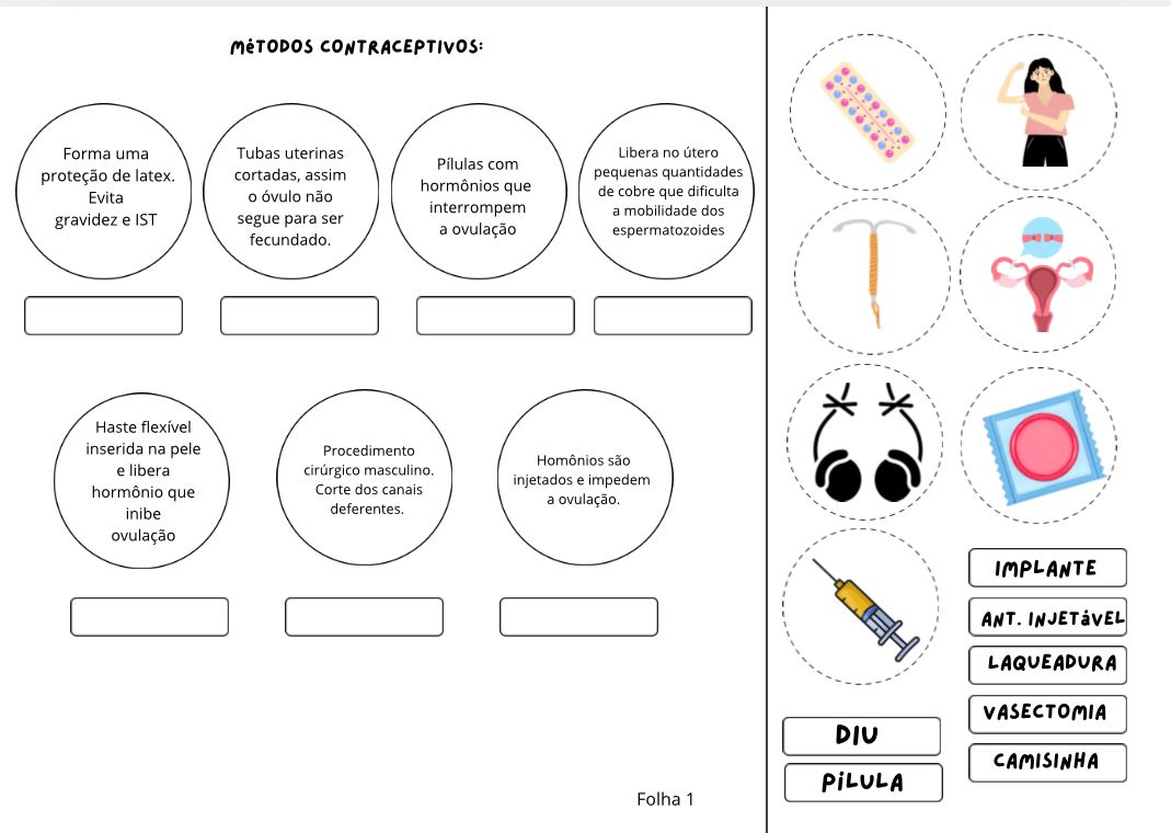 Atividade interativa: Métodos Contraceptivos - Andreza | Hotmart