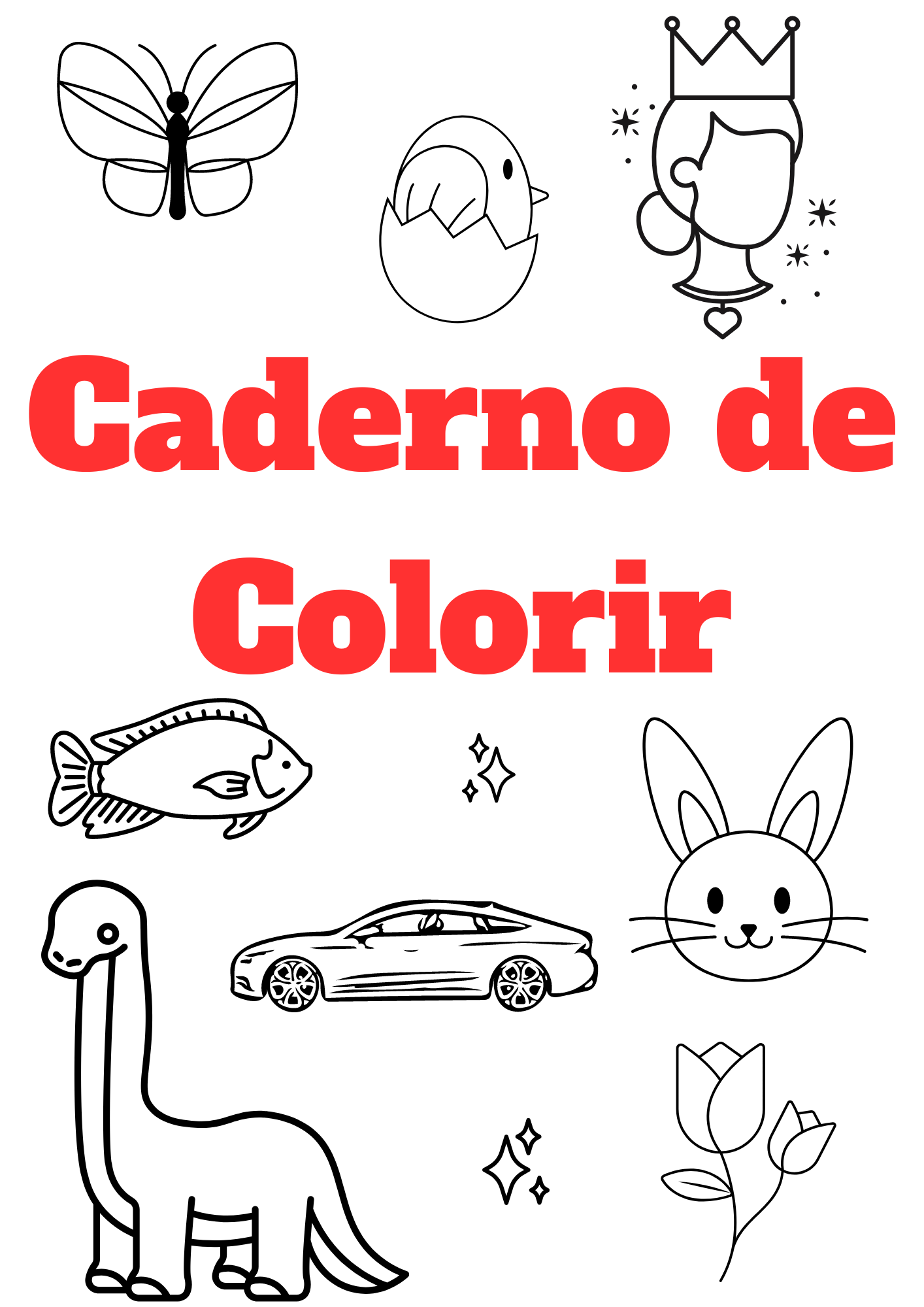 Caderno de Colorir - 201 Páginas para Pintar e Se Divertir - NanoPs...