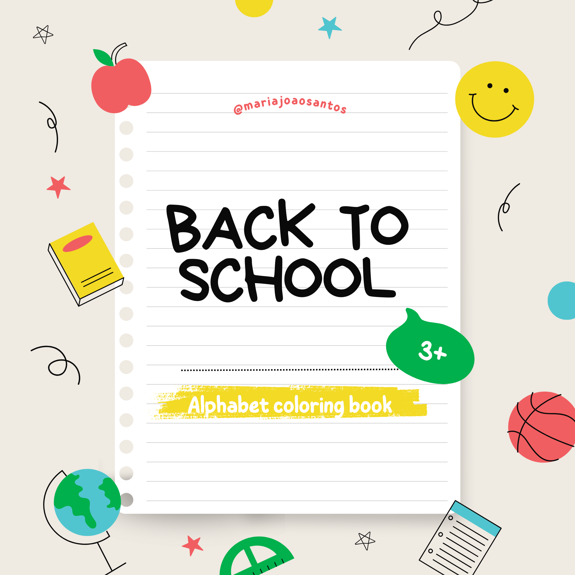 Alphabet Coloring Book for kids :: Back to School