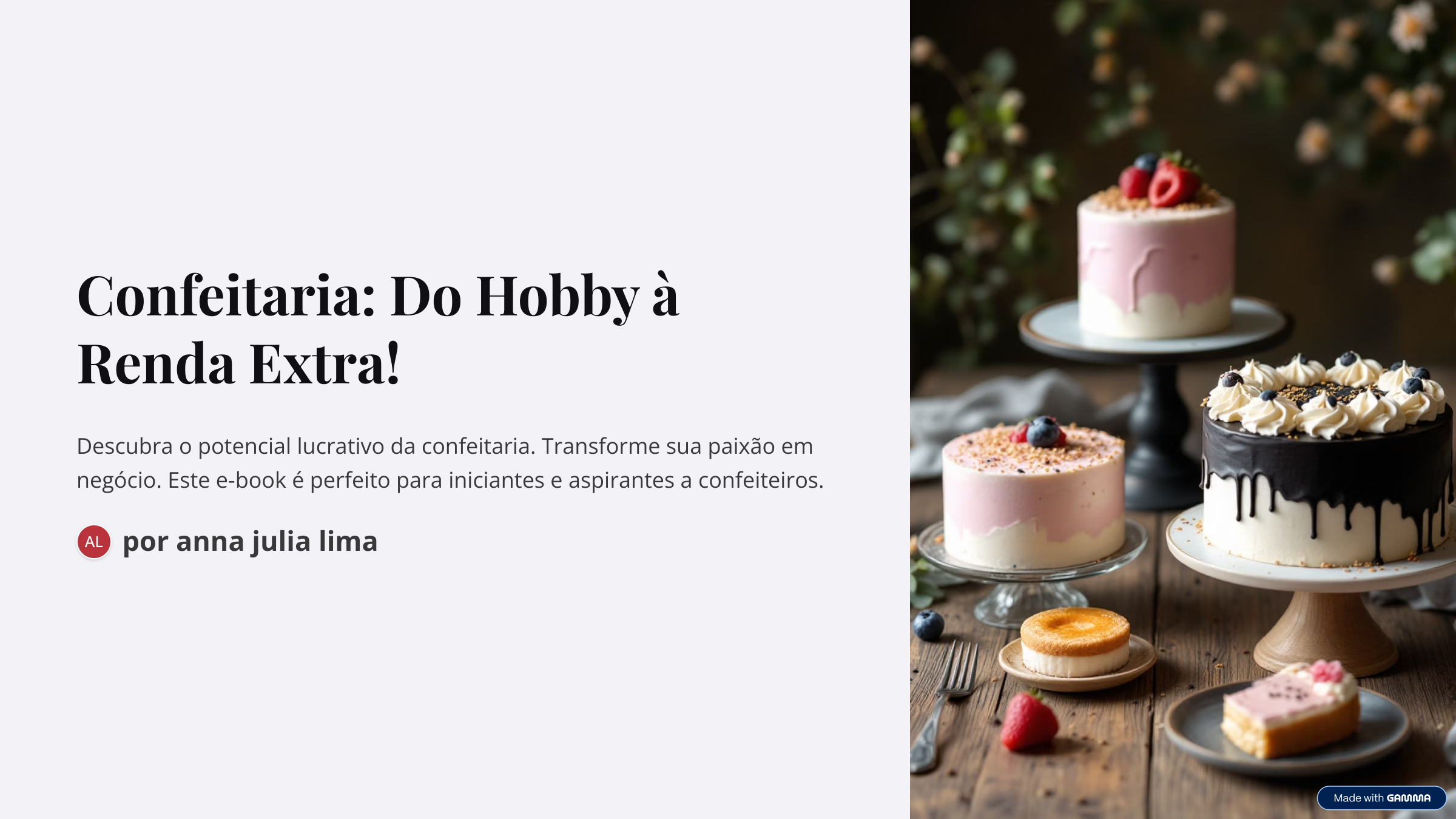 Confeitaria Lucrativa: Transforme sua Paixão em Renda Extra - anna ...