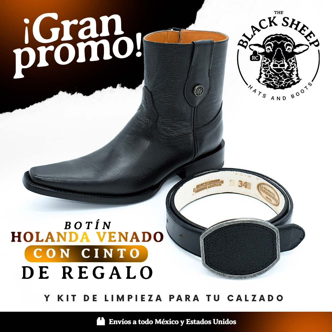Botín Holanda piel de venado - Black Sheep Hats and Boots | Hotmart