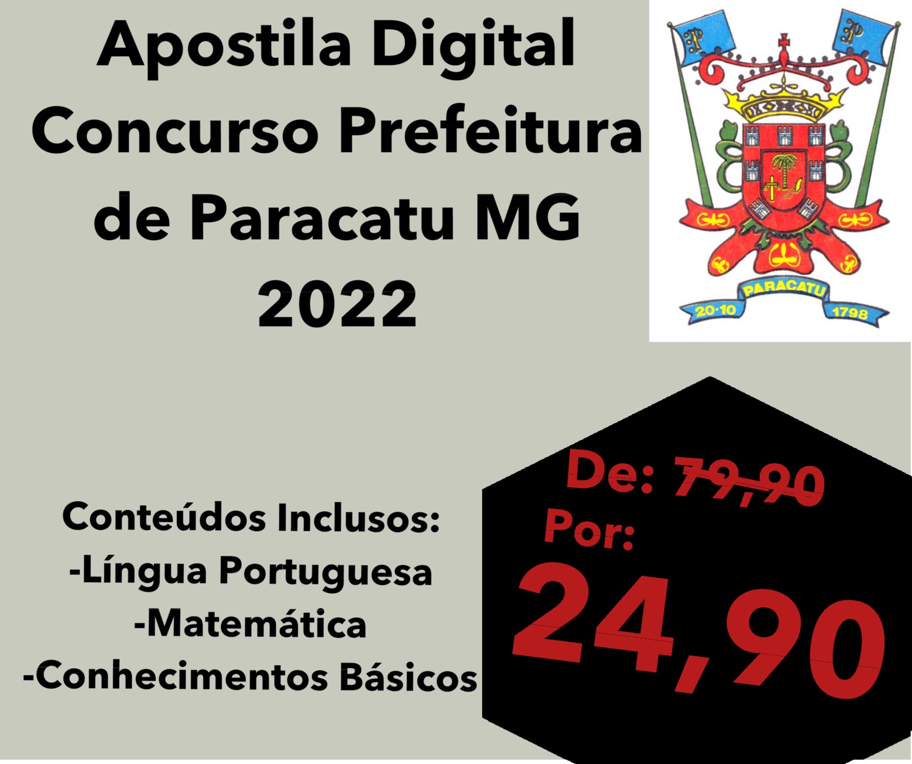 Material de Estudo Digital Para o Concurso da Prefeitura de Paracat...