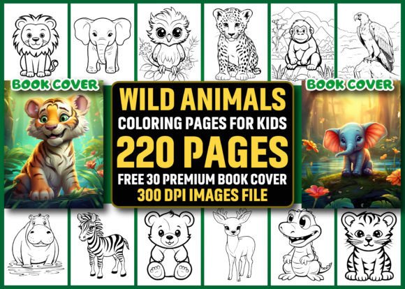 220 Wild Animals Coloring Pages for Kids