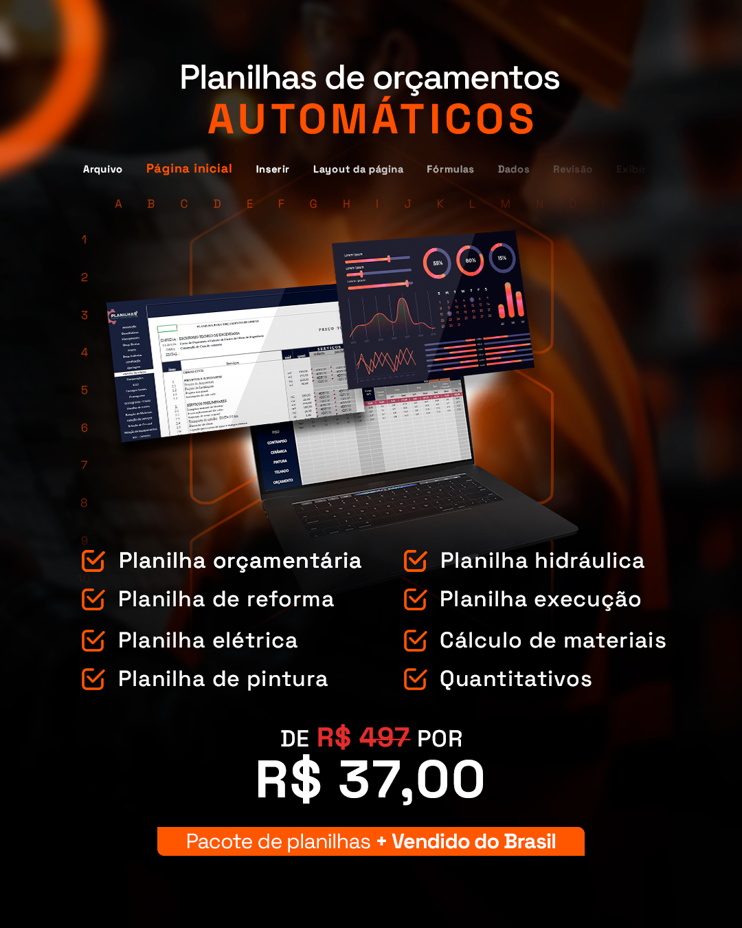 Pacote de Planilhas PREMIUM EXCLUSIVA - Reboco, Chapisco - Josy mei...