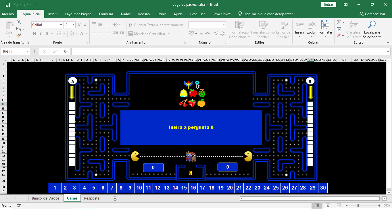 Jogo do Pacman no Excel - Thais Julio Oliveira | Hotmart