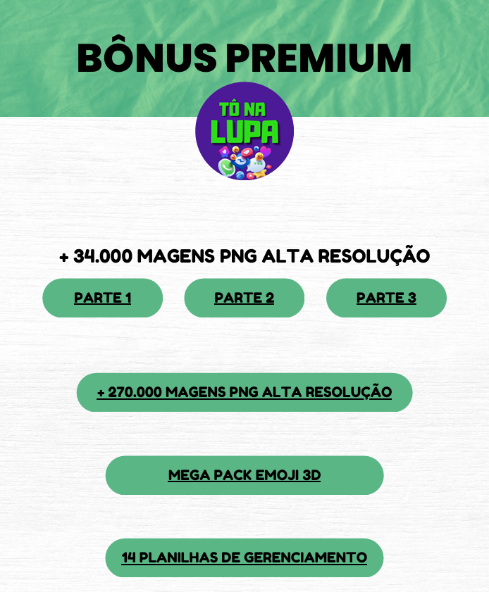 🚀 MEGA BÔNUS: +3.400 IMAGENS PNG + 14 PLANILHAS! | Hotmart
