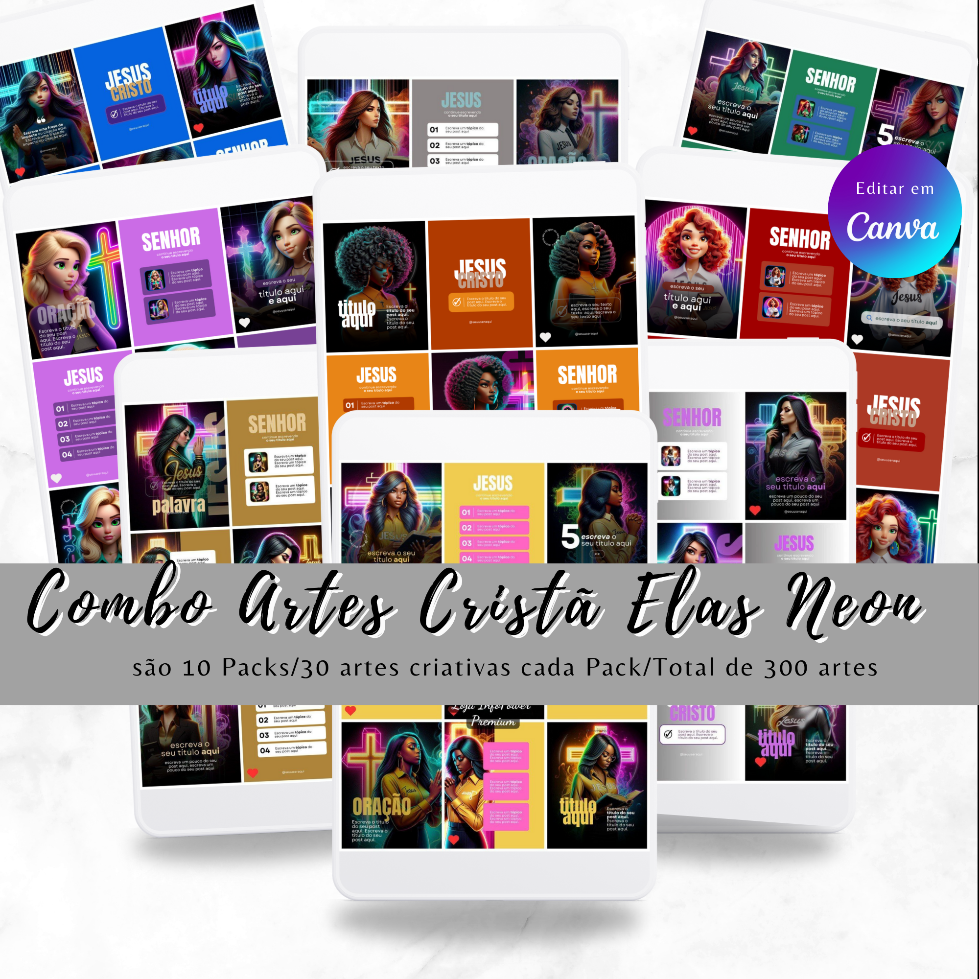 Combo Artes Cristã Elas Neon - Ester Silva | Hotmart