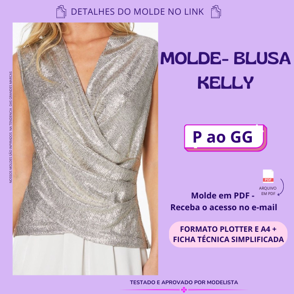 Molde Blusa Kelly - Bora costurar | Hotmart