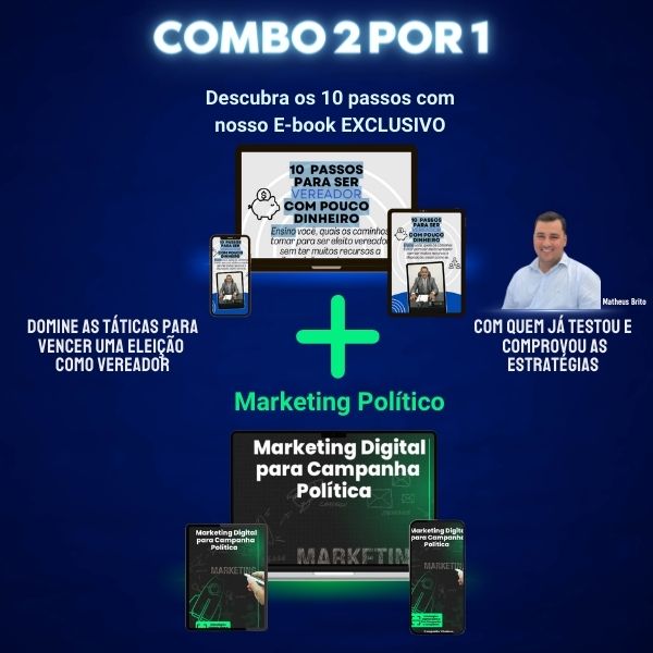 Combo 2 ebooks - 10 passos para se eleger Vereador + Marketing Digital ...