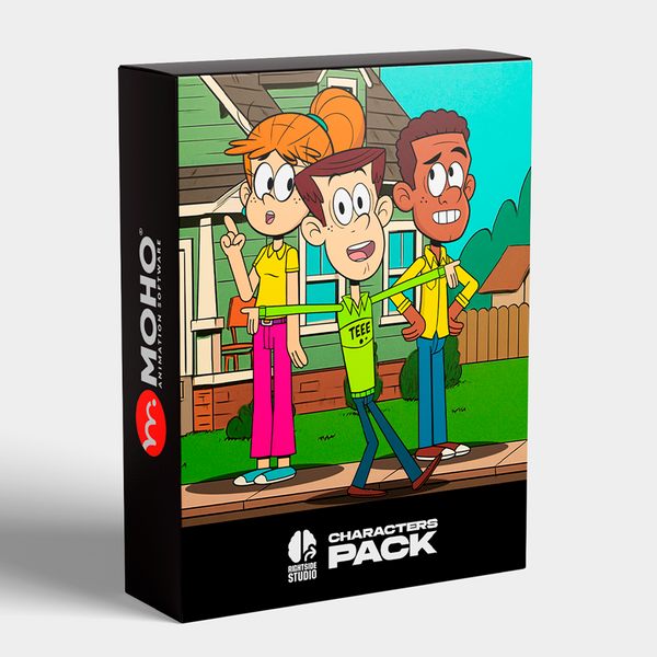 Characters Pack – 3 Characters for Moho Pro + 10 backgrounds - Robs...