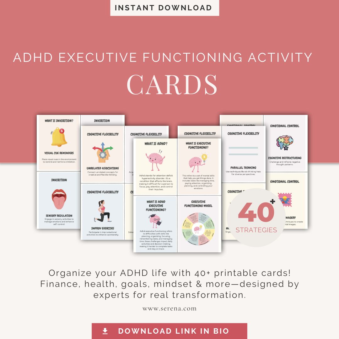 ADHD EXECUTIVE FUNCTIONING ACTIVITY CARDS | Hotmart