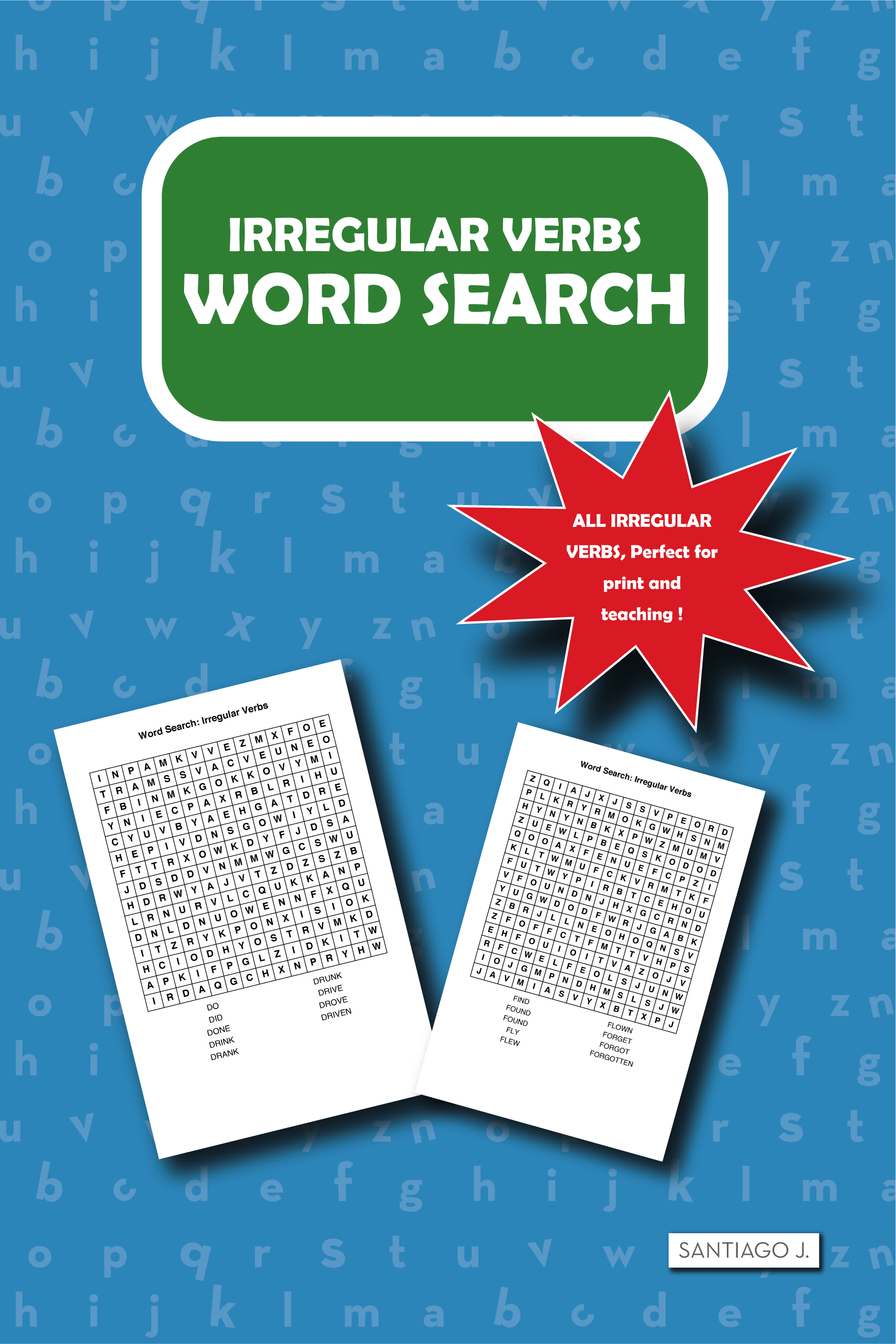 Word Search: Irregular Verbs - Santiago | Hotmart