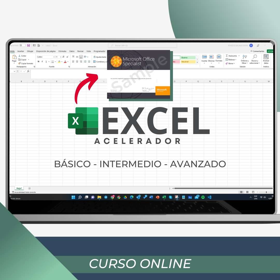 Excel Acelerador - De Principiante a Experto - Incluye Certificación ...