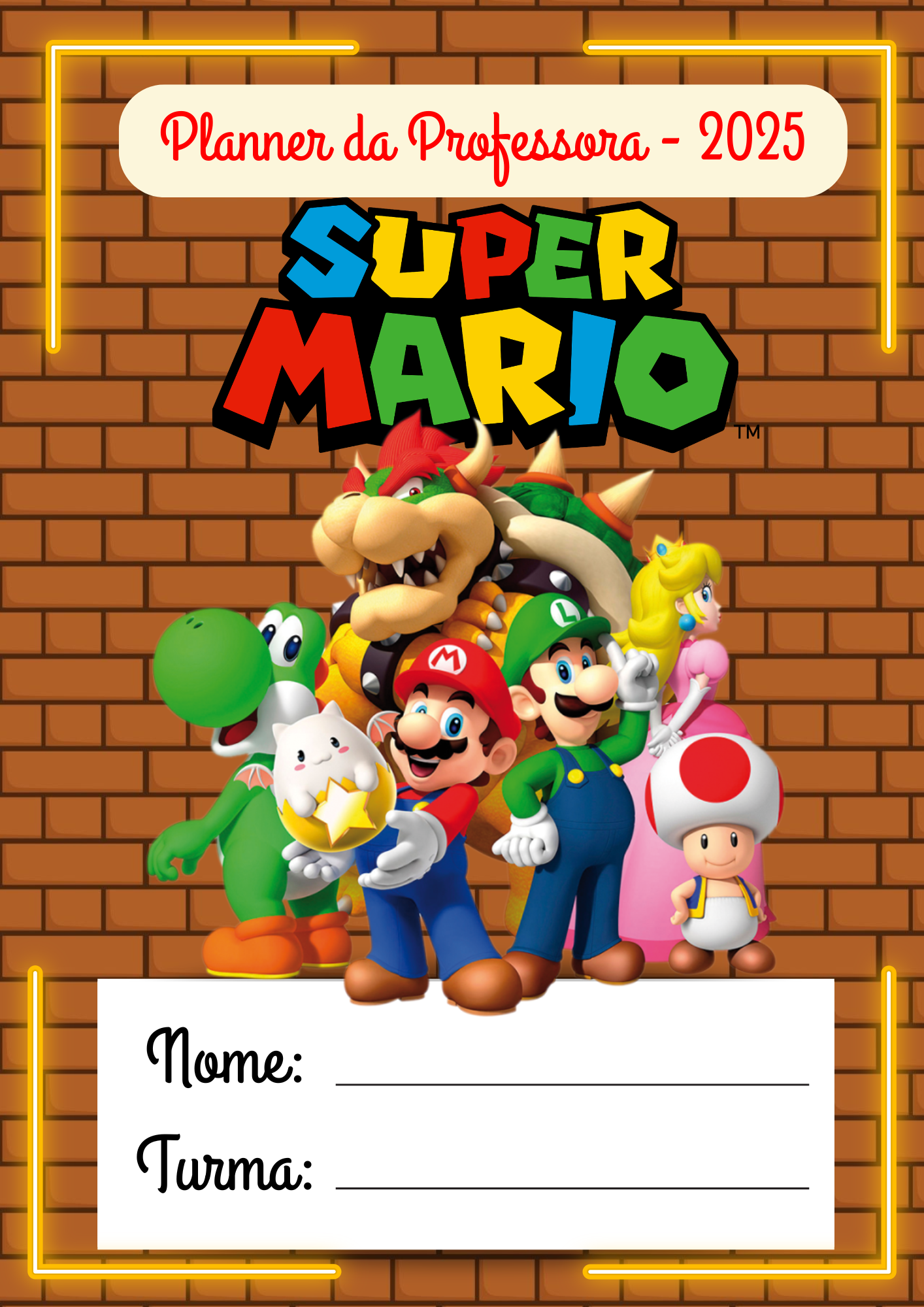 PLANNER SUPER MÁRIO - Pedagoga Raiane | Hotmart