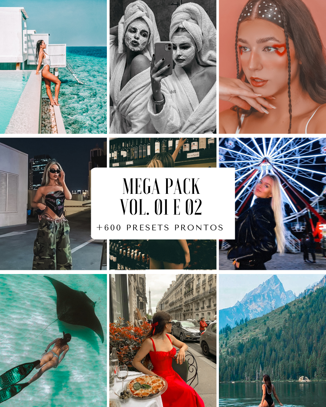 Mega Pack - vol. 01 e vol. 02 | presets lightroom - Letícia Moraes ...