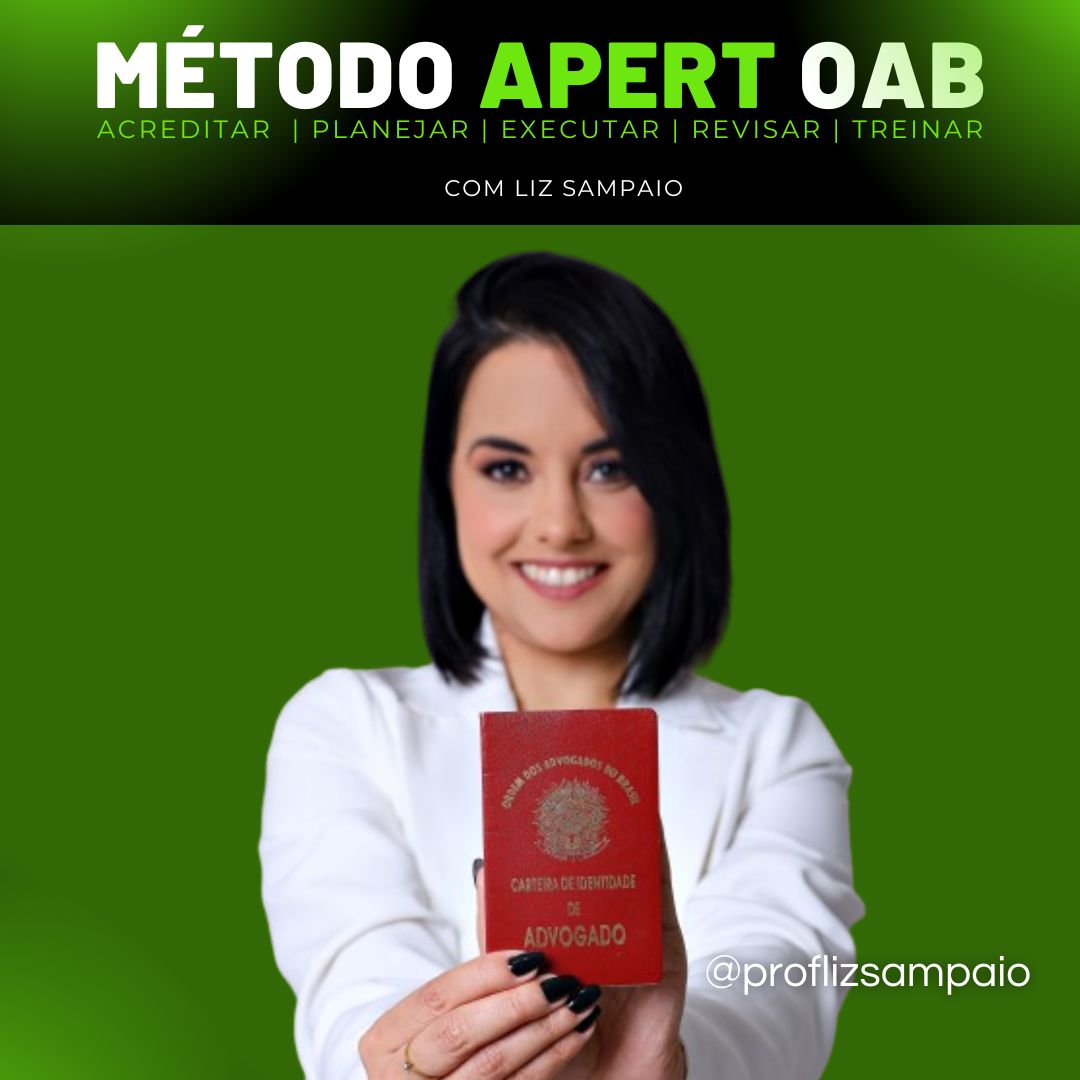 MÉTODO APERT OAB 1 FASE - Liz Lopes Sampaio | Hotmart