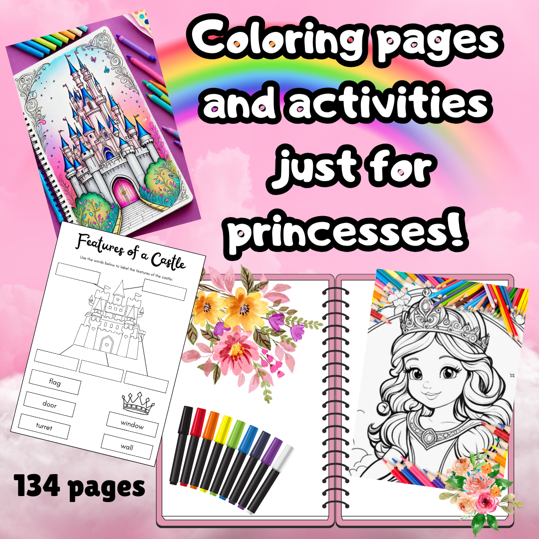COLORING PAGES AND ACTIVITIES FOR PRINCESS - Erica Mariana da Silva...