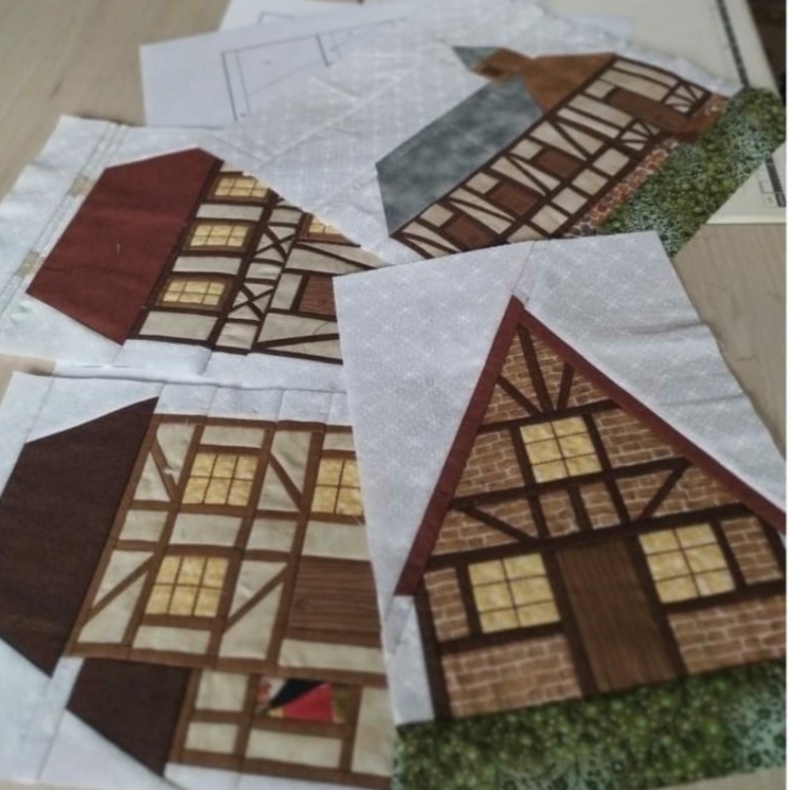 Vila Germânica em Patchwork [moldes]