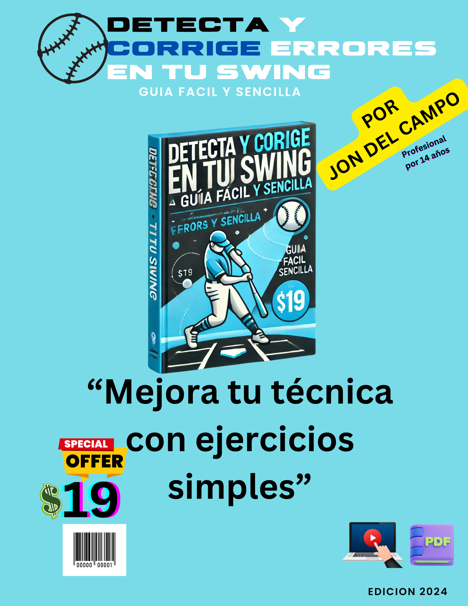 BEISBOL/Detecta y Corrige Errores en tu Swing/ Guía Fácil y Sencill...