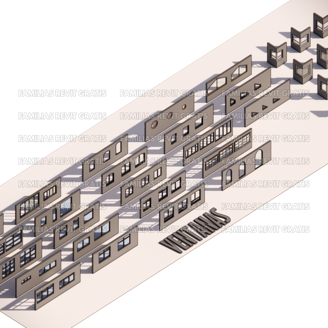 FAMILIAS REVIT PREMIUM DE VENTANAS - MASTER BIM | Hotmart