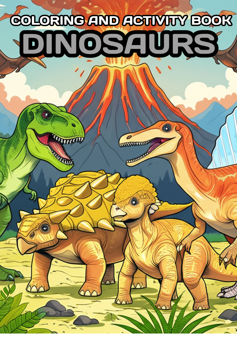 Dinosaurs Coloring Activity Book