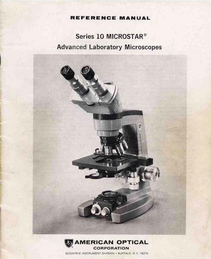 American Optical Series 10 Operators Manual - Dealhube | Hotmart