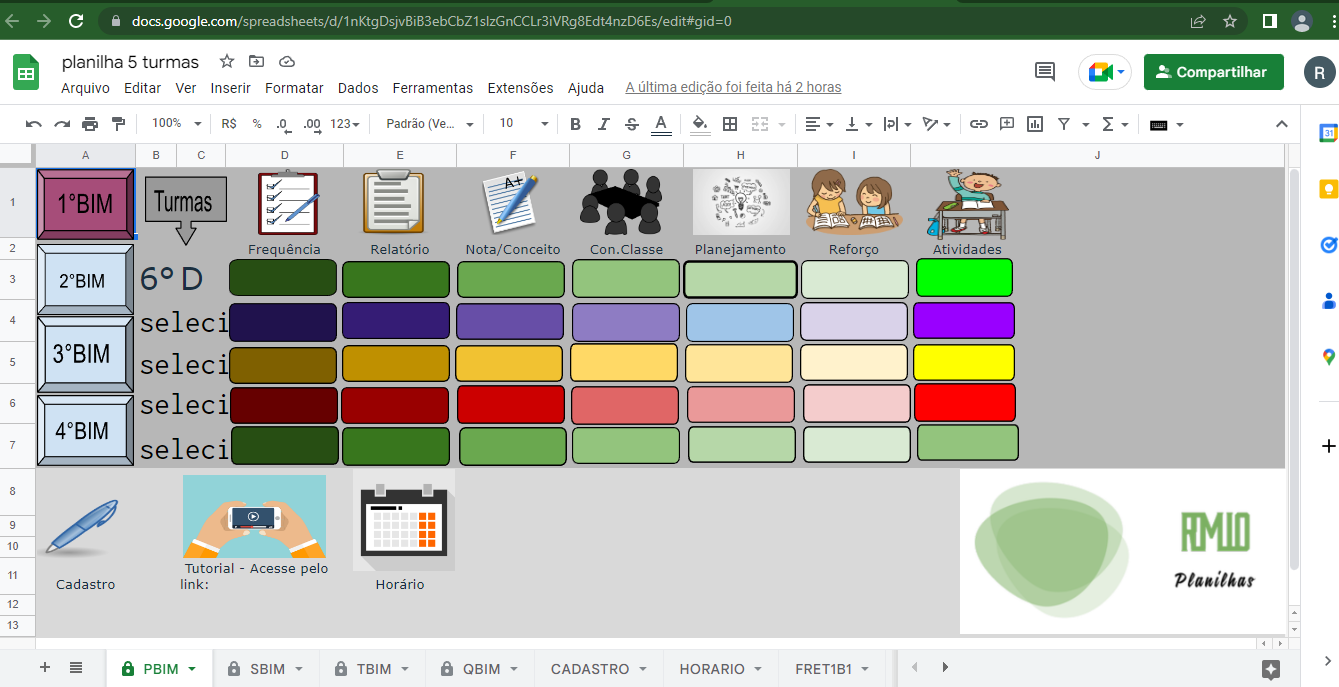 Planilhas prontas para professor - caderno de campo digital para dr...