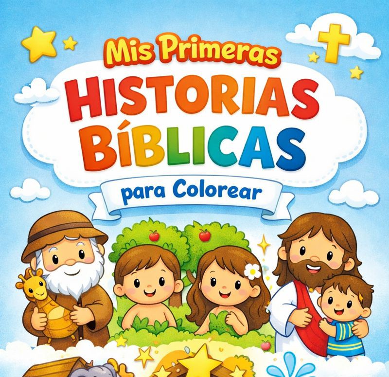 Mis primeras historias biblicas para colorear - Andrea Soledad Kohl...