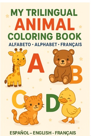 MY TRILINGUAL ANIMAL COLORING BOOK - Mayra Henriquez | Hotmart