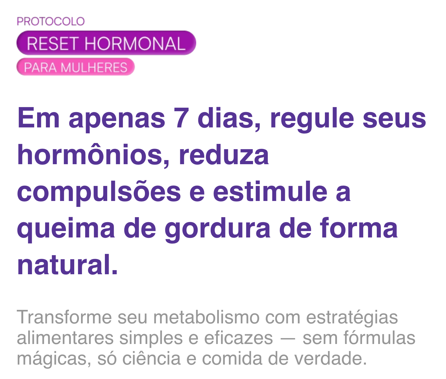 Protocolo Reset Hormonal