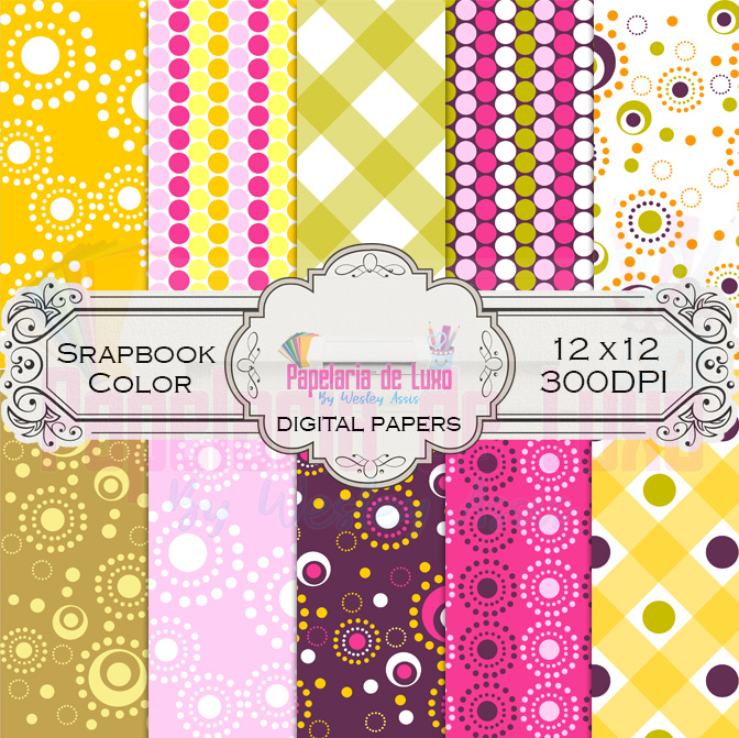 Papel Digital Scrapbook - Papelaria de Luxo | Hotmart