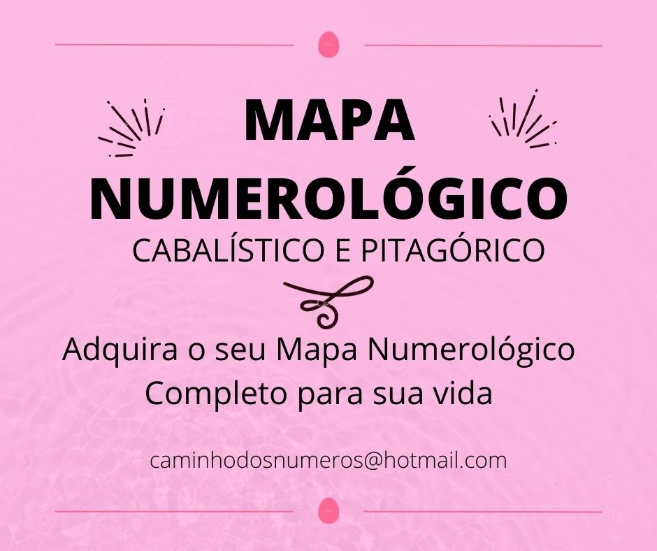 Mapa Numerologico - orientações dos seus números pessoais - Claudio...