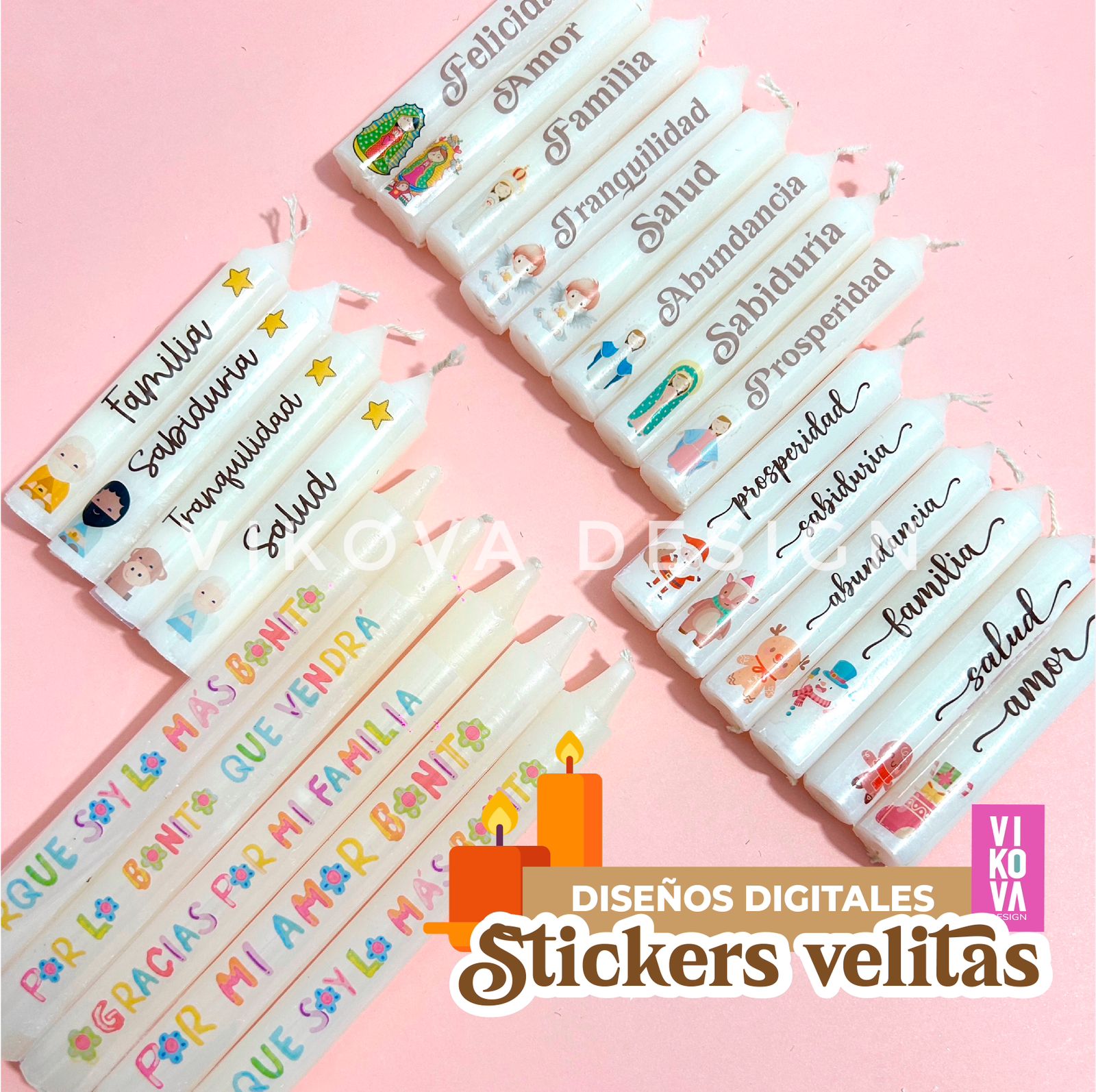 STICKER PARA VELAS - Vikova design | Hotmart
