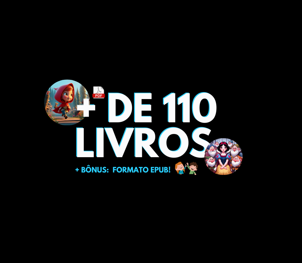PACK DE LIVROS INFANTIS - 110 LIVROS