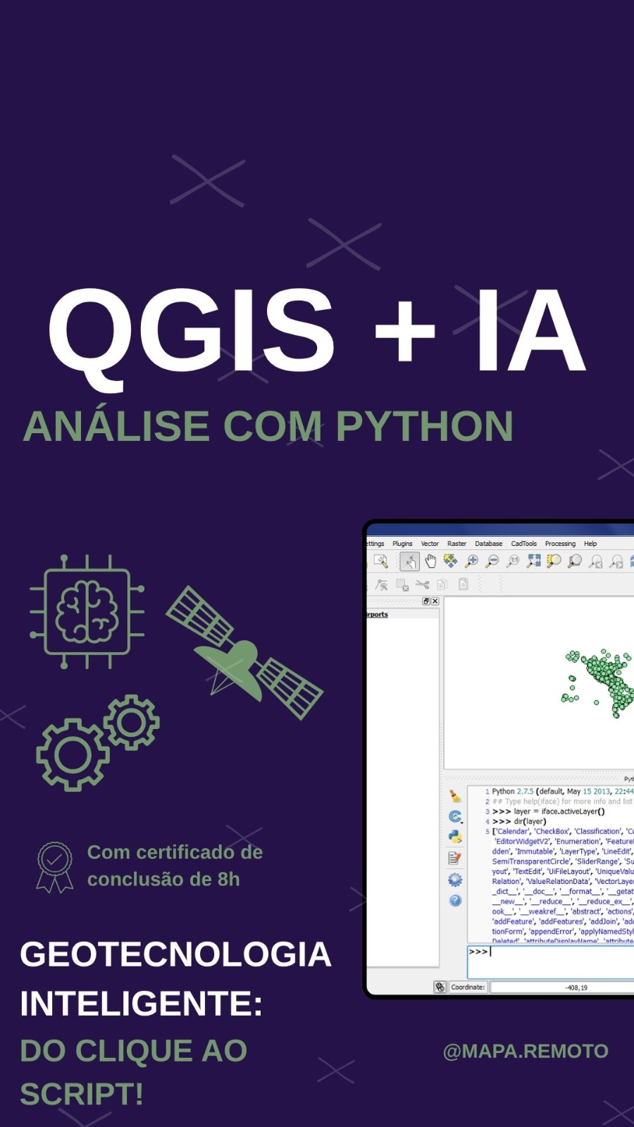 Curso: QGIS + IA - Análise com Python - Sthéfany Melo | Hotmart